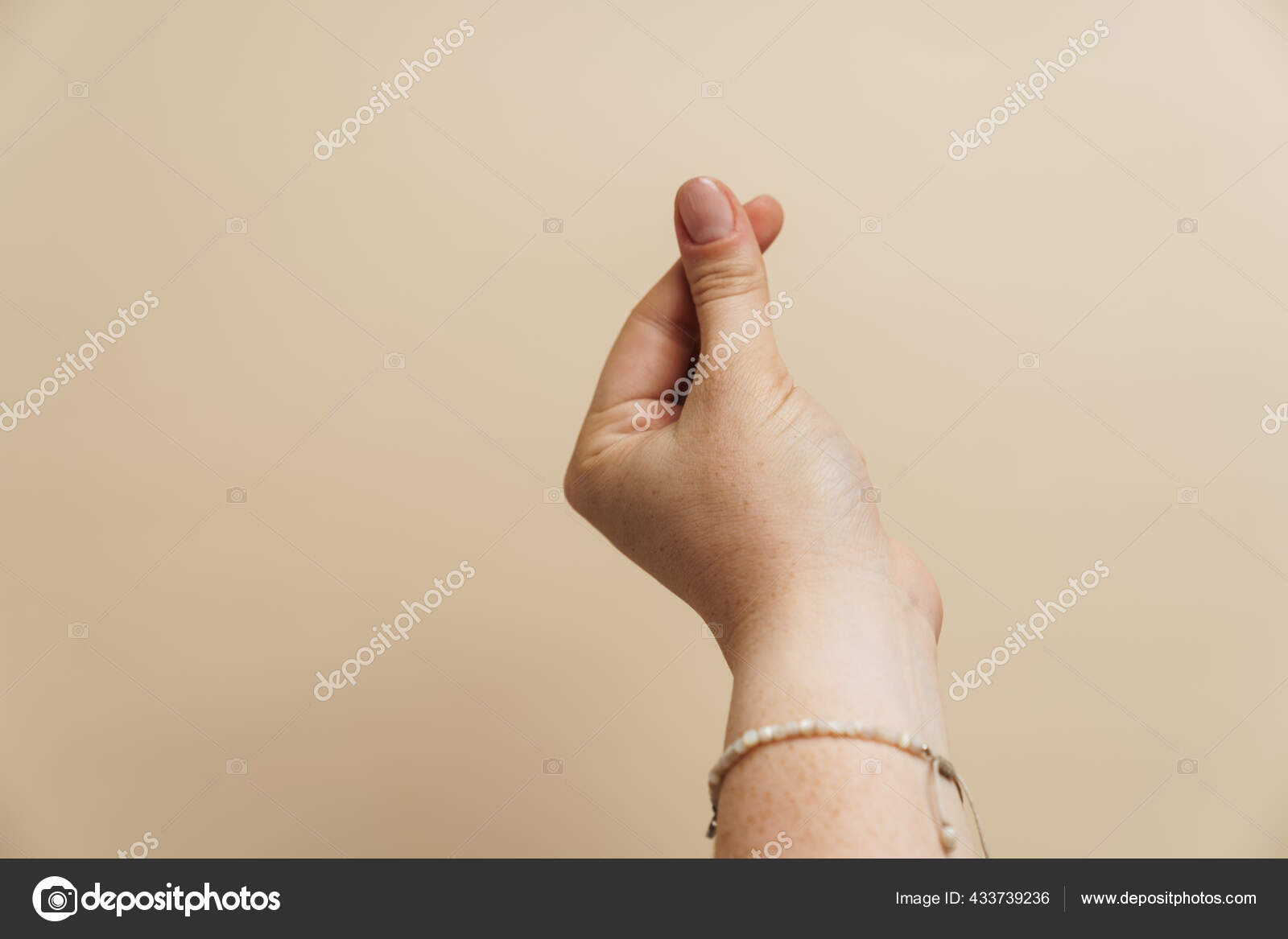 Woman's Hand Showing Snapping Gesture Isolated Stock Photo by ...