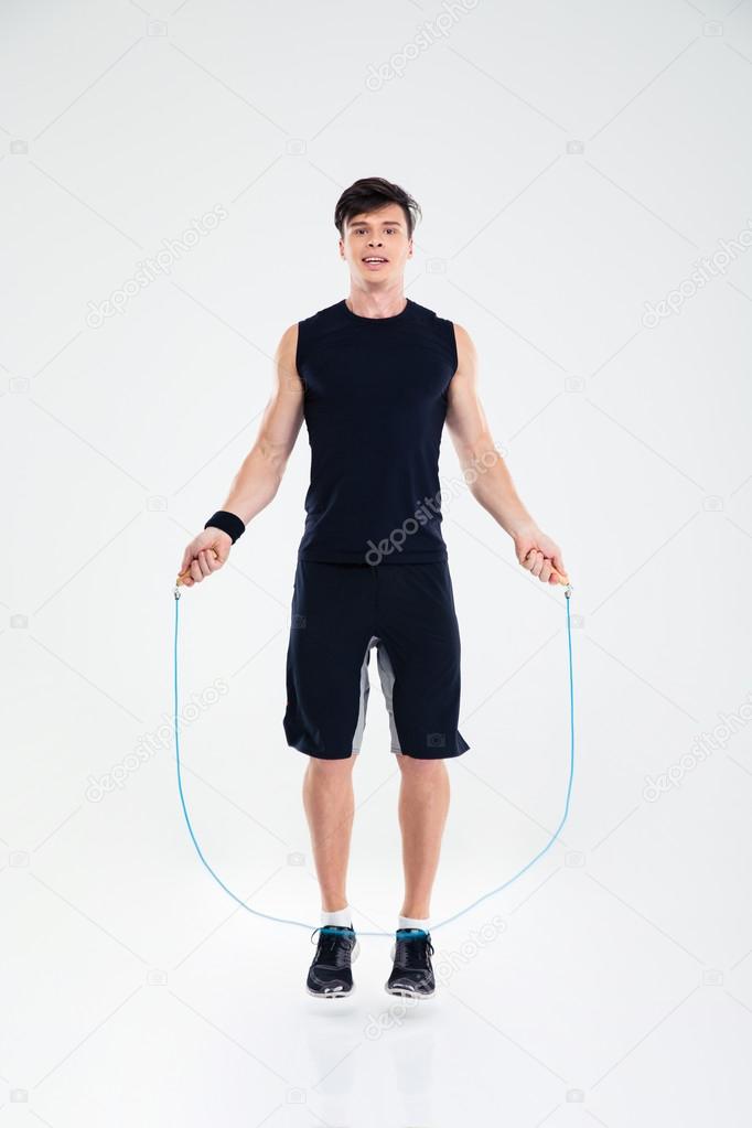 Man jumping with skipping rope Stock Photo by ©Vadymvdrobot 85918756