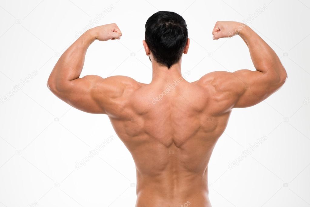 Back view portrait of a muscular man Stock Photo by ©Vadymvdrobot 86832190