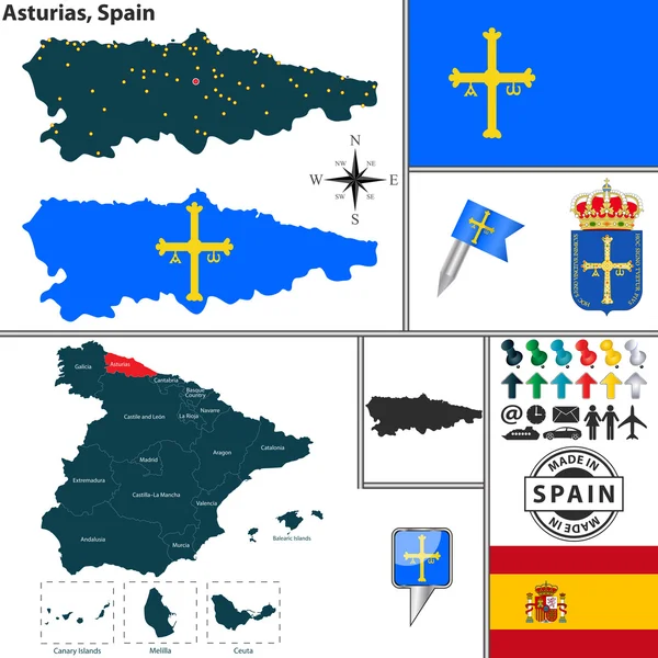 Asturias icono Vector Art Stock Images | Depositphotos