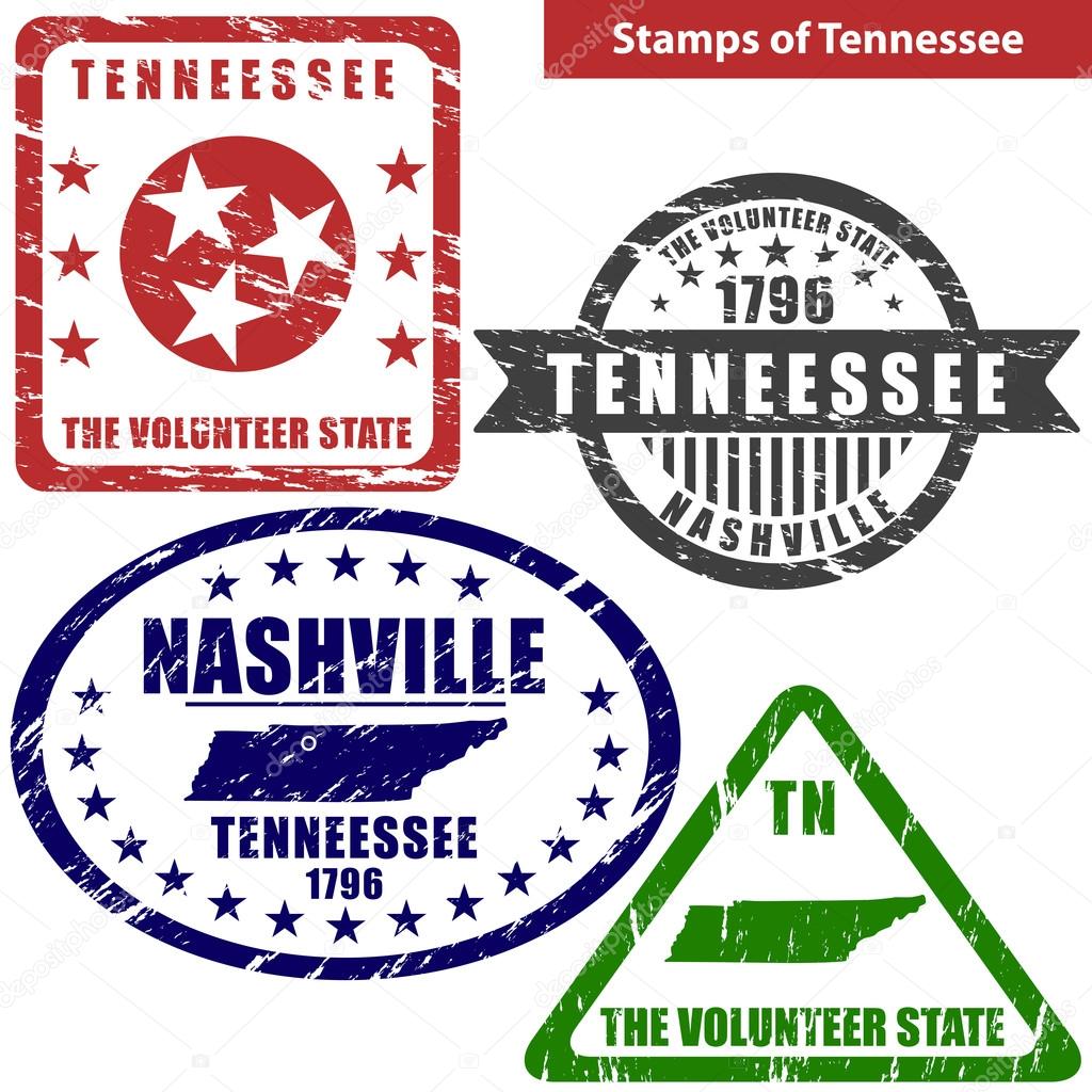 Stamps of Tennessee, USA Stock Vector Image by ©sateda #84135080