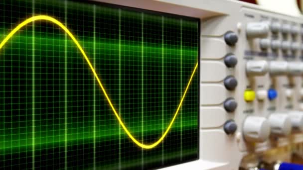 Seamless loop animation. moving sine wave on an oscilloscope — Stock ...