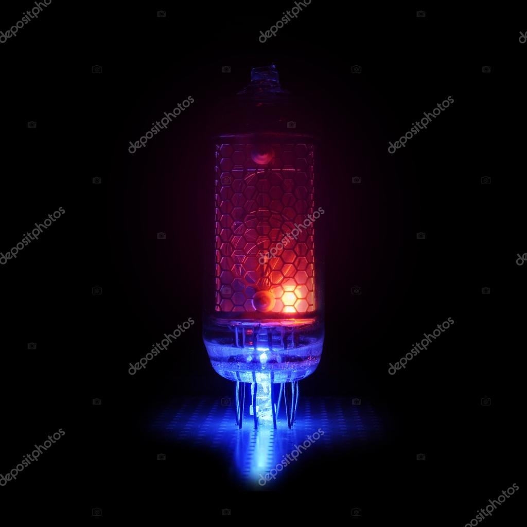 Nixie tube indicator the numbers of retro style. Point Stock Photo by ...