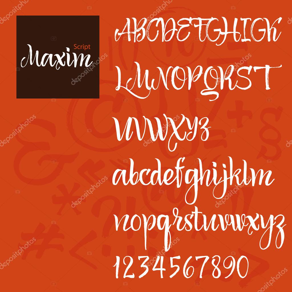 Alfabeto vectorial moderno. ABC Painted Letters. Letras cepilladas ...