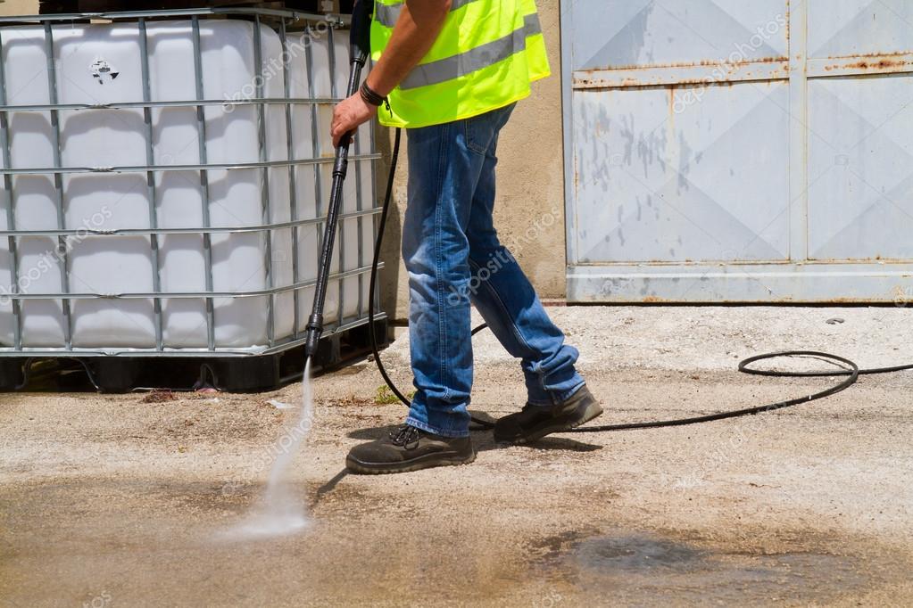 Worker pressure washing — Stock Photo © temis1964 #59923637