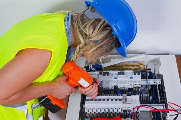 Female electrician working Stock Photos, Royalty Free Female ...