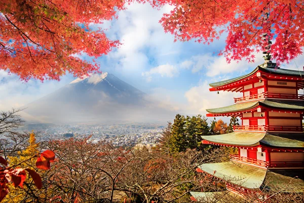 Mt. Fuji with fall colors in Japan. — Stock Photo © nicholashan #57627153