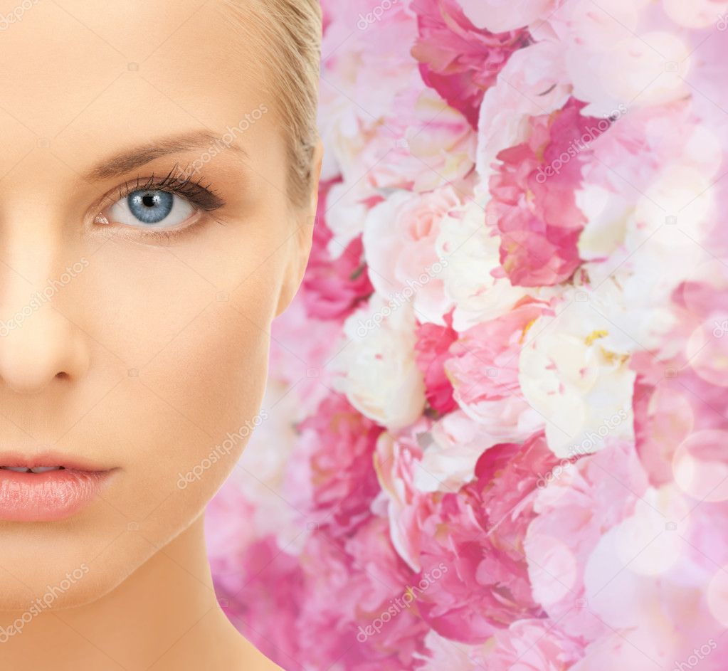 Beautiful young woman half face Stock Photo by ©Syda_Productions 59484237