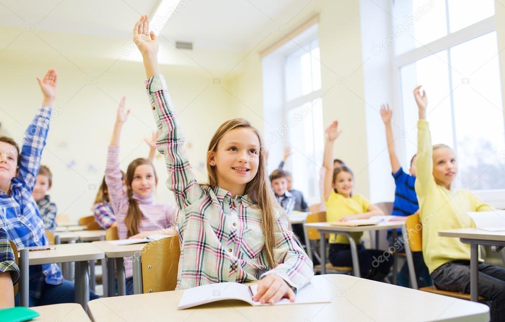 Students Raising Hands