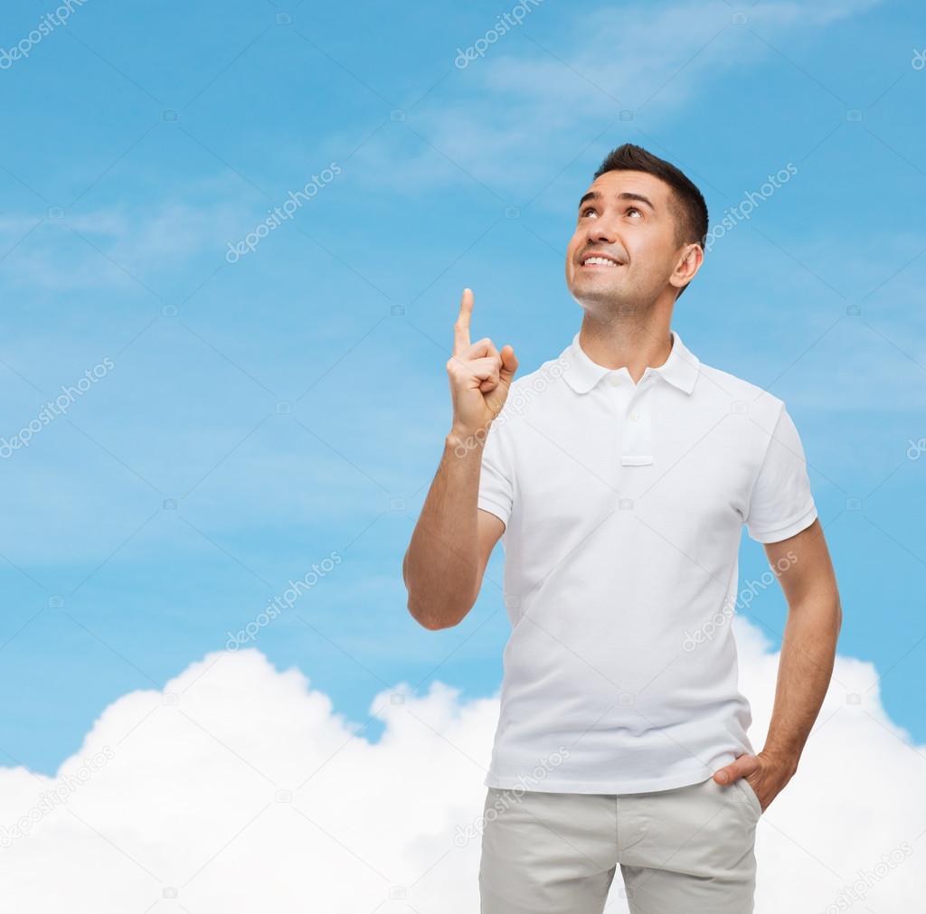 Person Pointing To The Sky