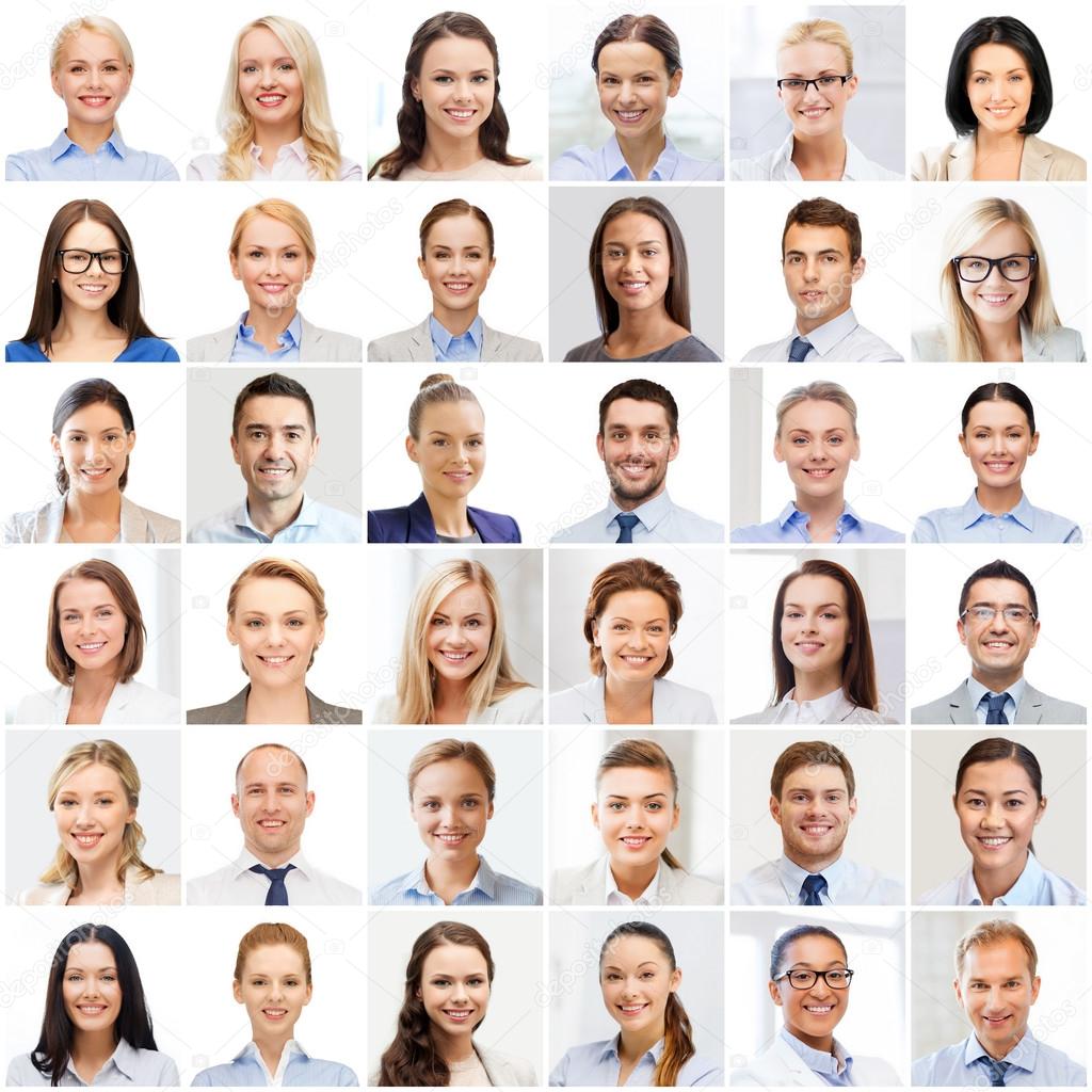Collage with many business people portraits — Stock Photo © Syda ...