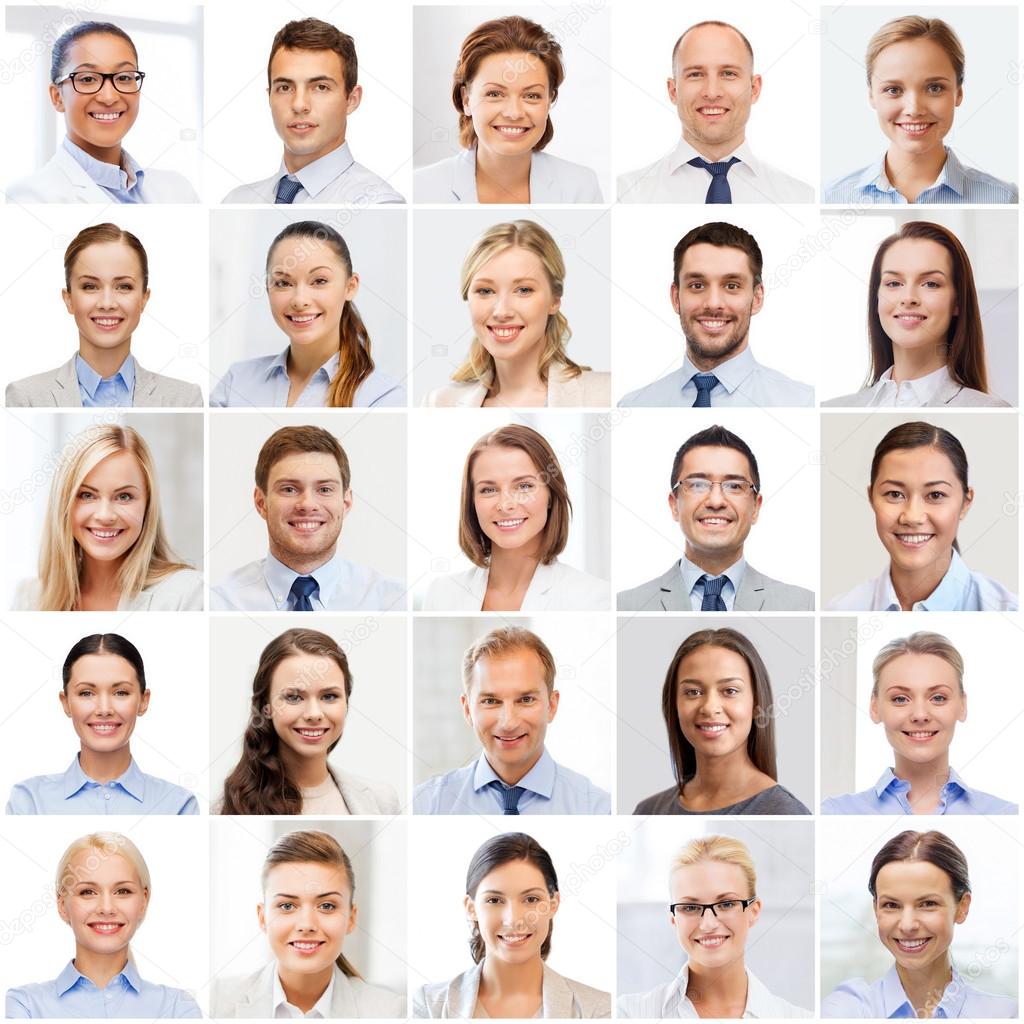 Collage with many business people portraits — Stock Photo © Syda ...