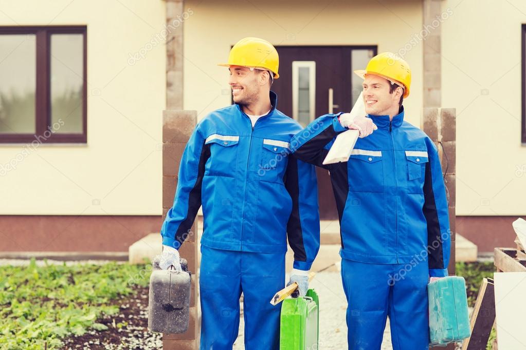 Group of builders with toolboxes Stock Photo by ©Syda_Productions 78623398