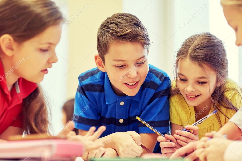 Elementary Students Talking In Class