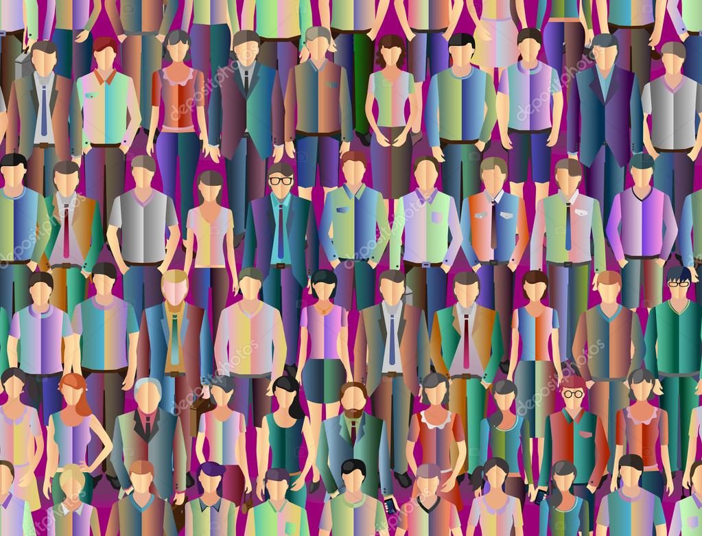 Stylized people background Stock Vector Image by ©whitehoune #109793196