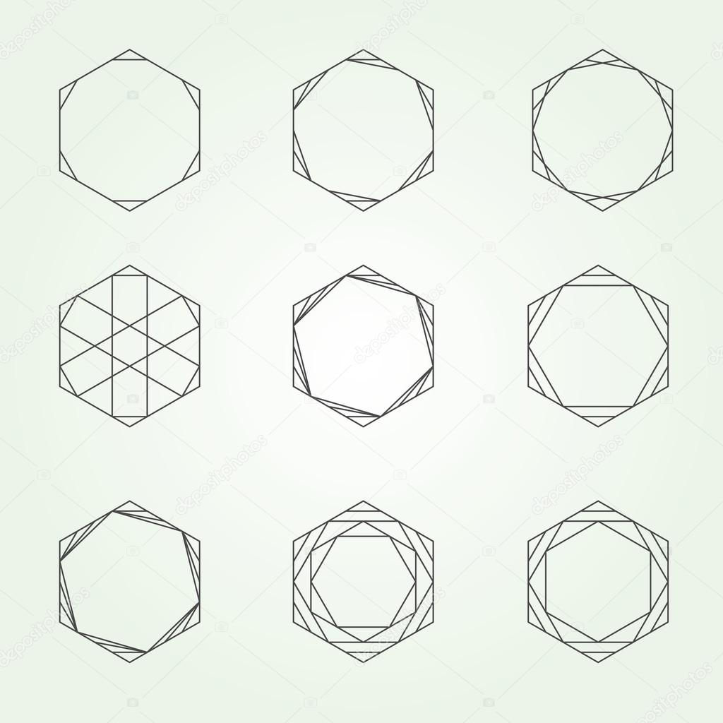 Hexagon set sacred geometry Stock Vector Image by ©alvaroc #106938362