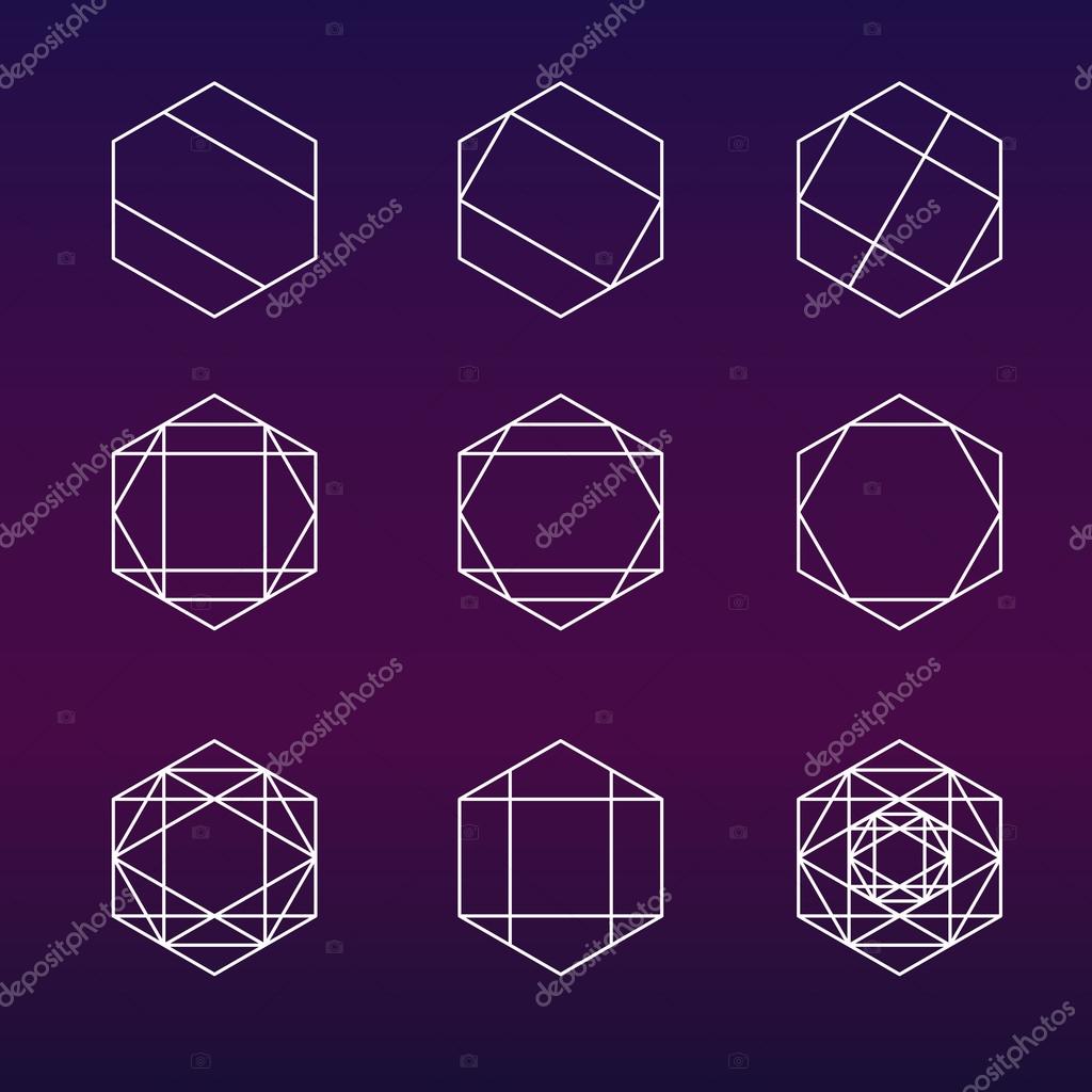 Hexágono conjunto geometría sagrada Vector de stock por ©alvaroc 106938402