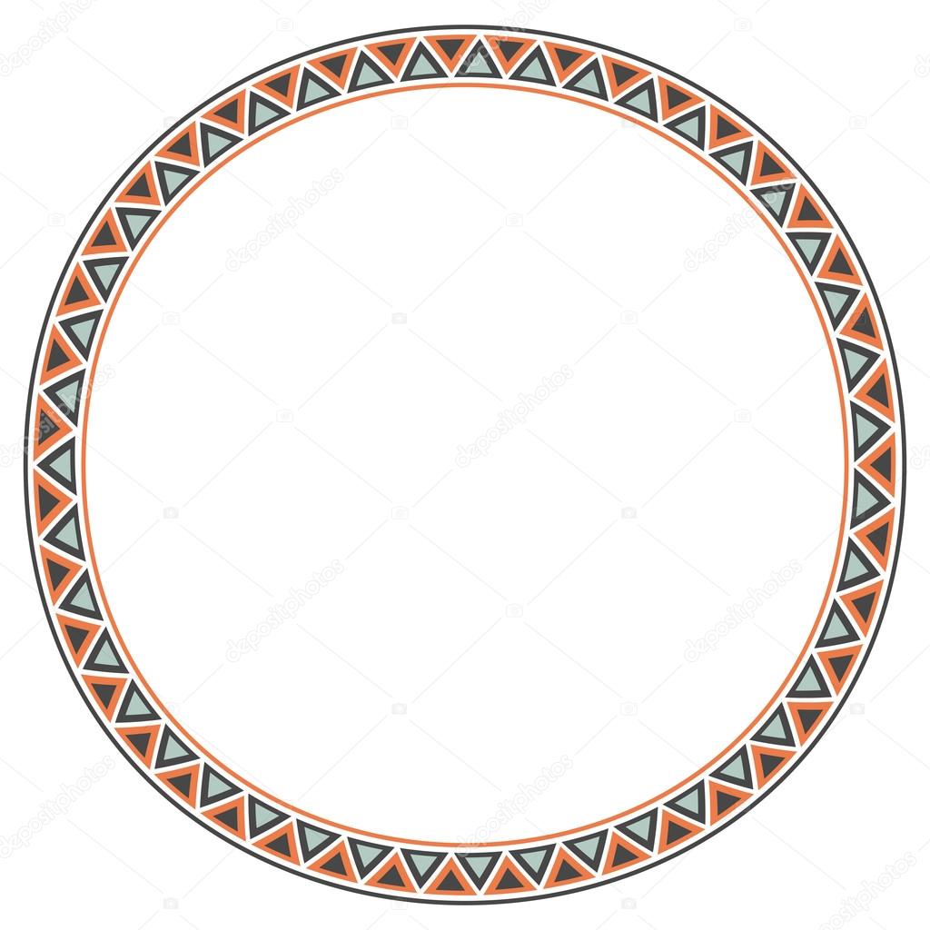Tribal native ethnic border rounder design Stock Vector by ©alvaroc ...