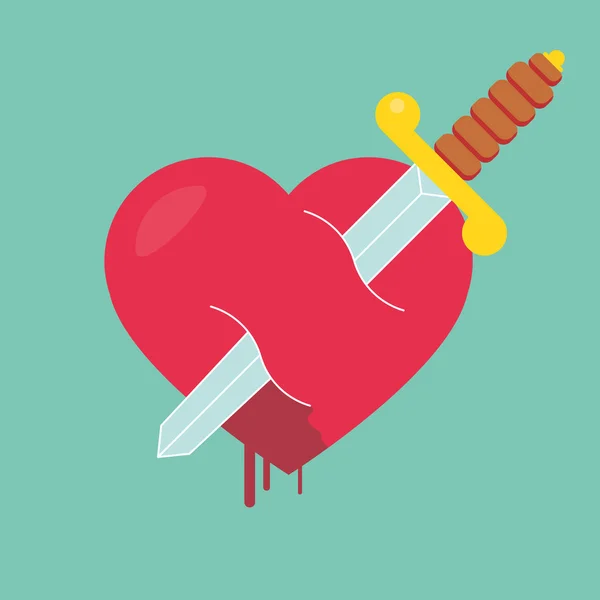 Heart with dagger icon vector illustration Stock Vector Image by ...