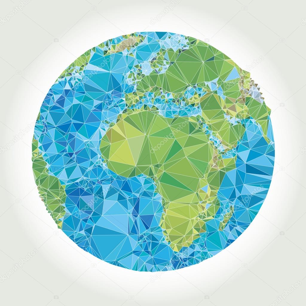 Earth World map. Low poly vector illustration Stock Vector by ©alvaroc ...