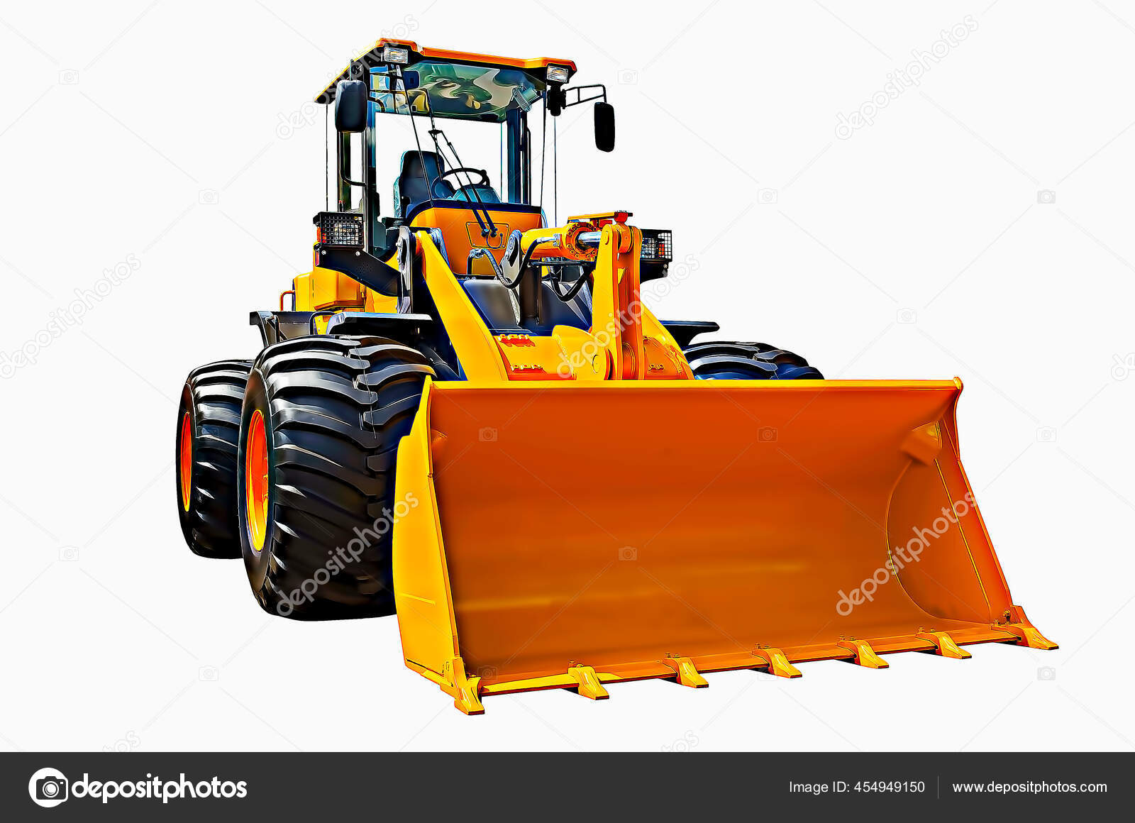 Illustration Front End Loader Intended Material Handling Agricultural ...