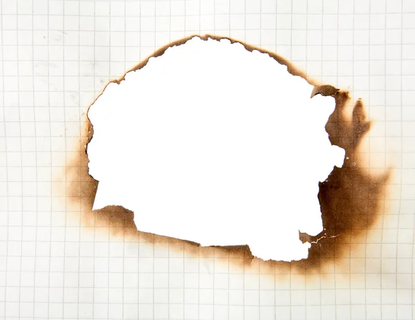 Burned hole in paper — Stock Photo © verdateo #18130931