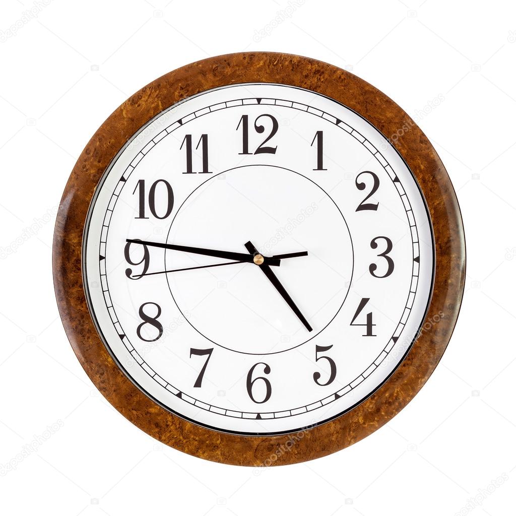 Clock face showing forty six past five — Stock Photo © verdateo #56227289 Clock face showing forty six past five — Stock Photo © verdateo #56227289