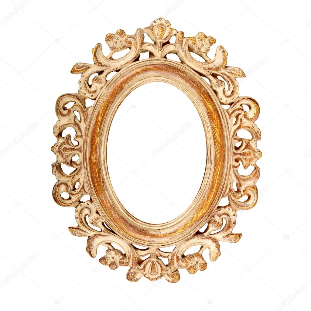 Fancy Oval Frame Gold