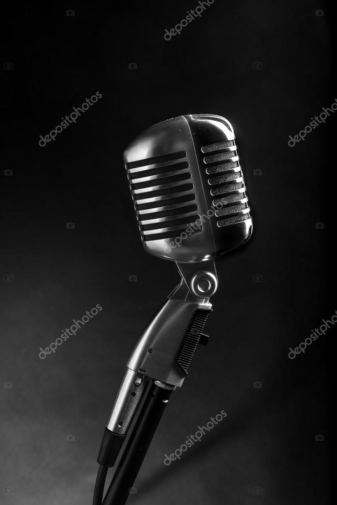 Vintage Microphone Photography Black And White