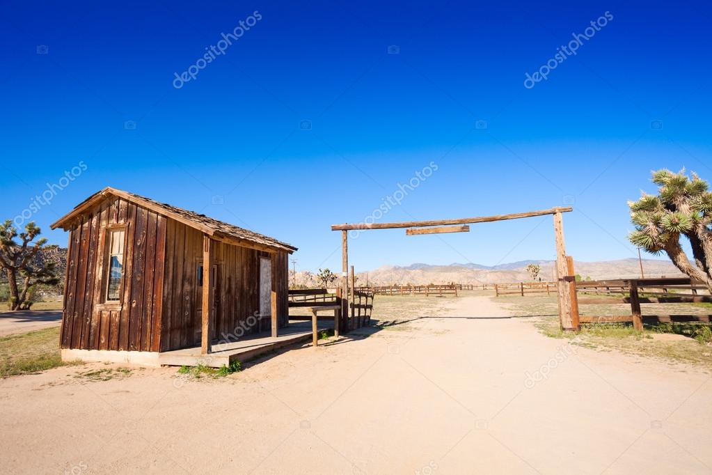 Corral for horses in the western pioneer town — Stock Photo © serrnovik ...