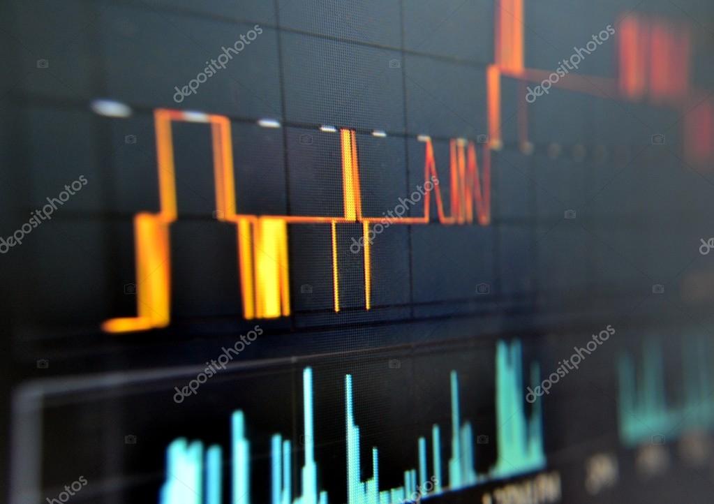 Stock charts on LCD screen Stock Photo by ©razihusin 80917996