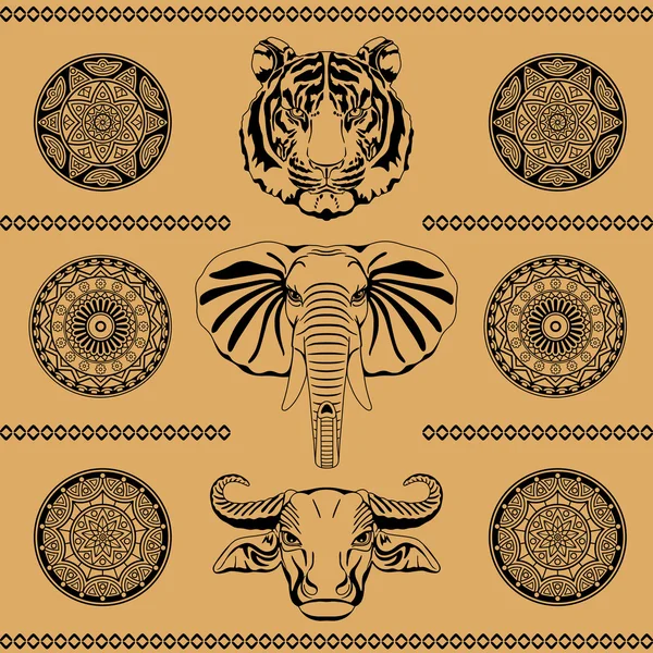 Ethnic African decorative pattern — Stock Vector © svetik #3255461