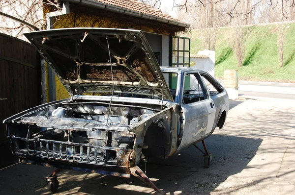 Very Old and Decrepit Car Awaiting Restoration — Stock Photo ...