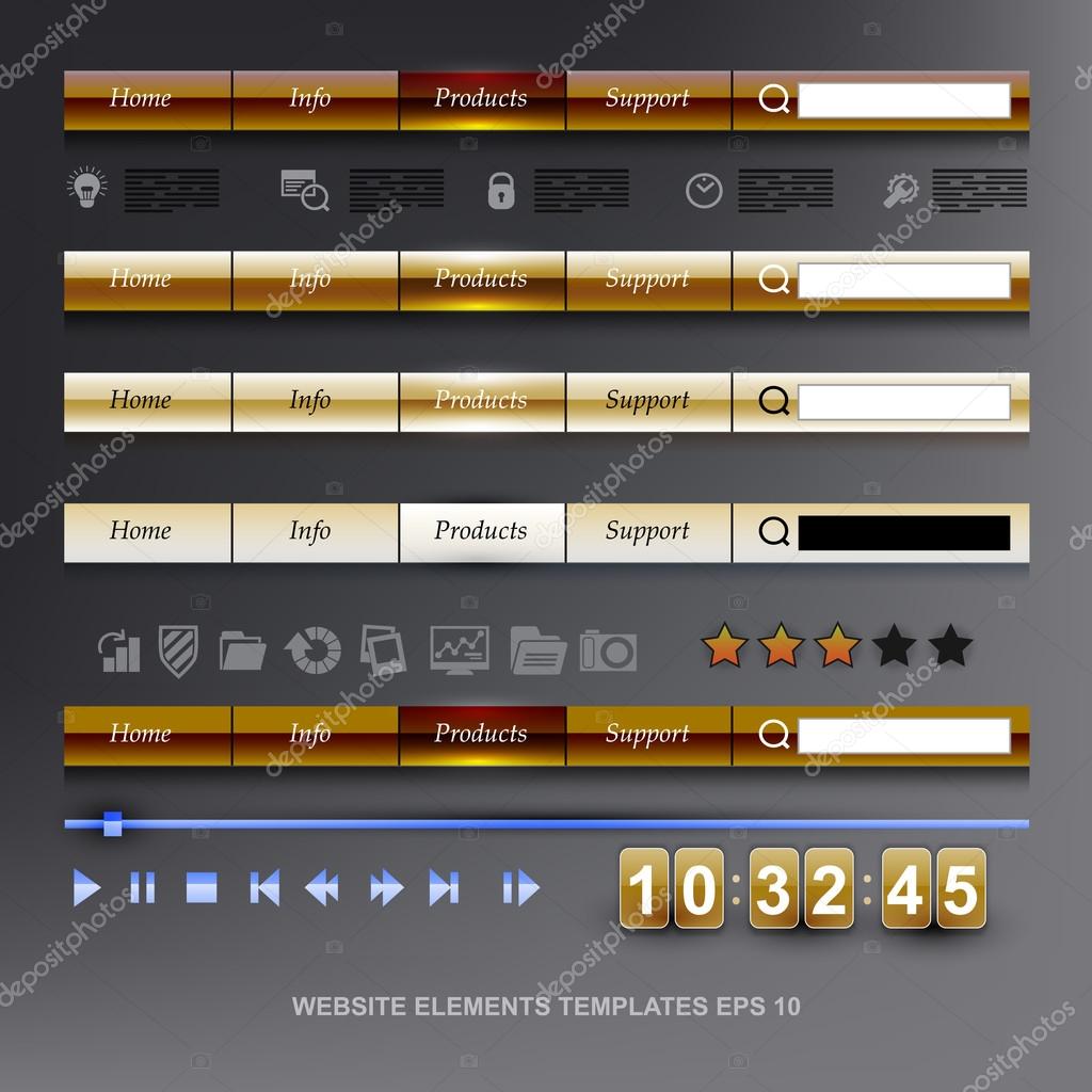 Set of design elements Stock Vector Image by ©kjolak #100992268