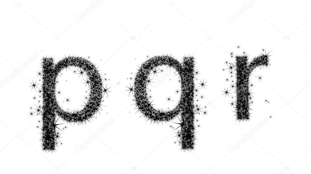 Three letters of the alphabet Stock Vector Image by ©kjolak #113170770