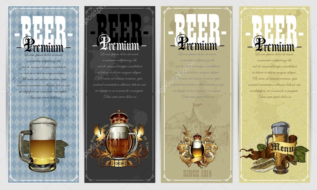 Set of beer labels Stock Vector Image by ©kjolak #58049533