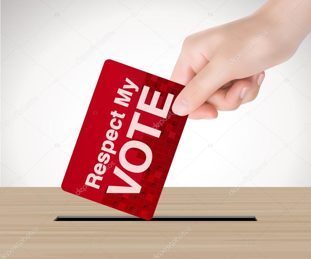 Hand with vote card Stock Vector by ©kosecki 59466575