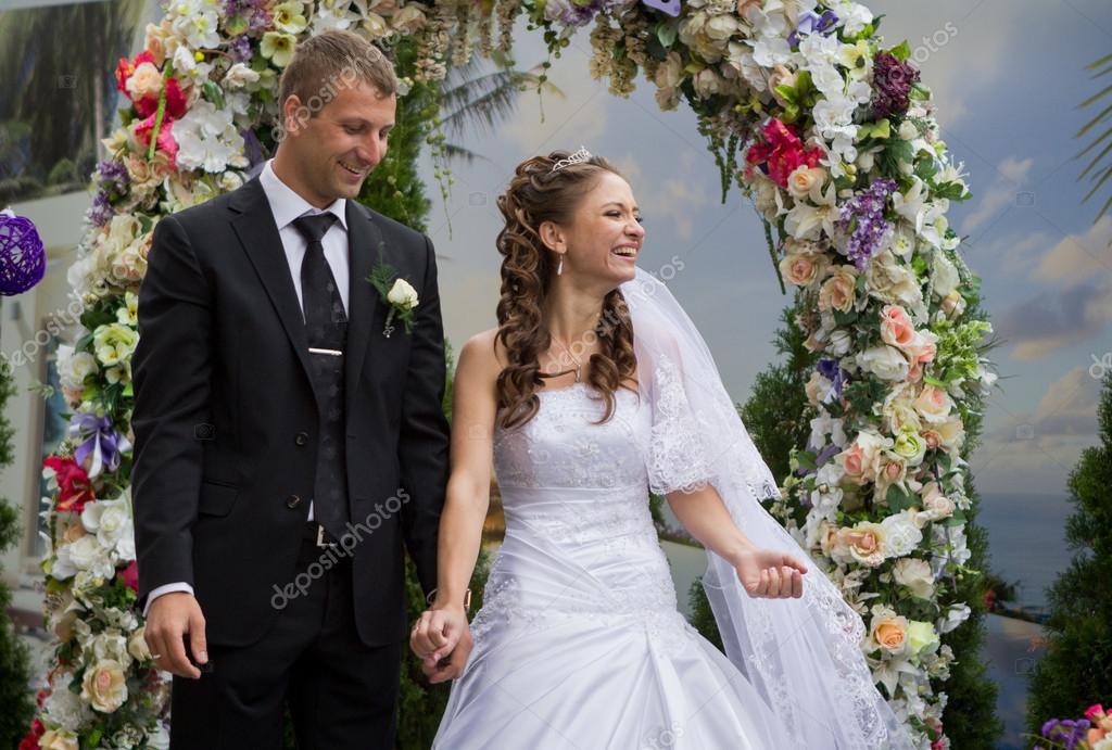 Young groom and bride — Stock Photo © alkiona25 #54163101