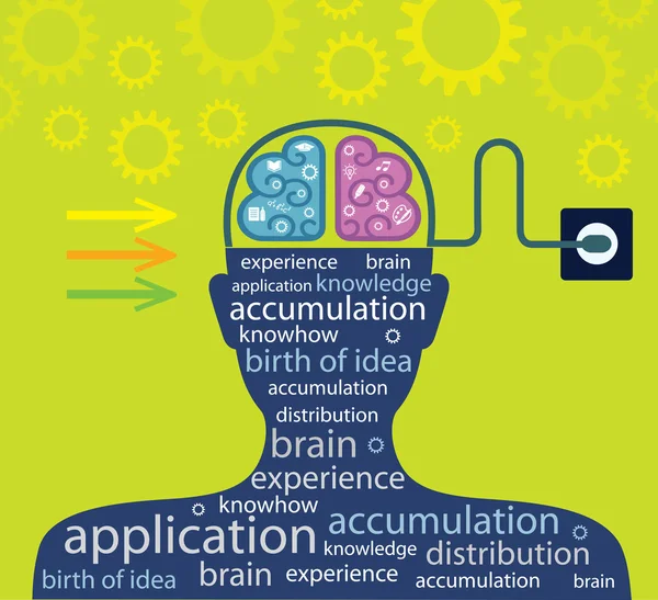 Creative Brain Idea concept background. — Stock Vector © nuraschka ...