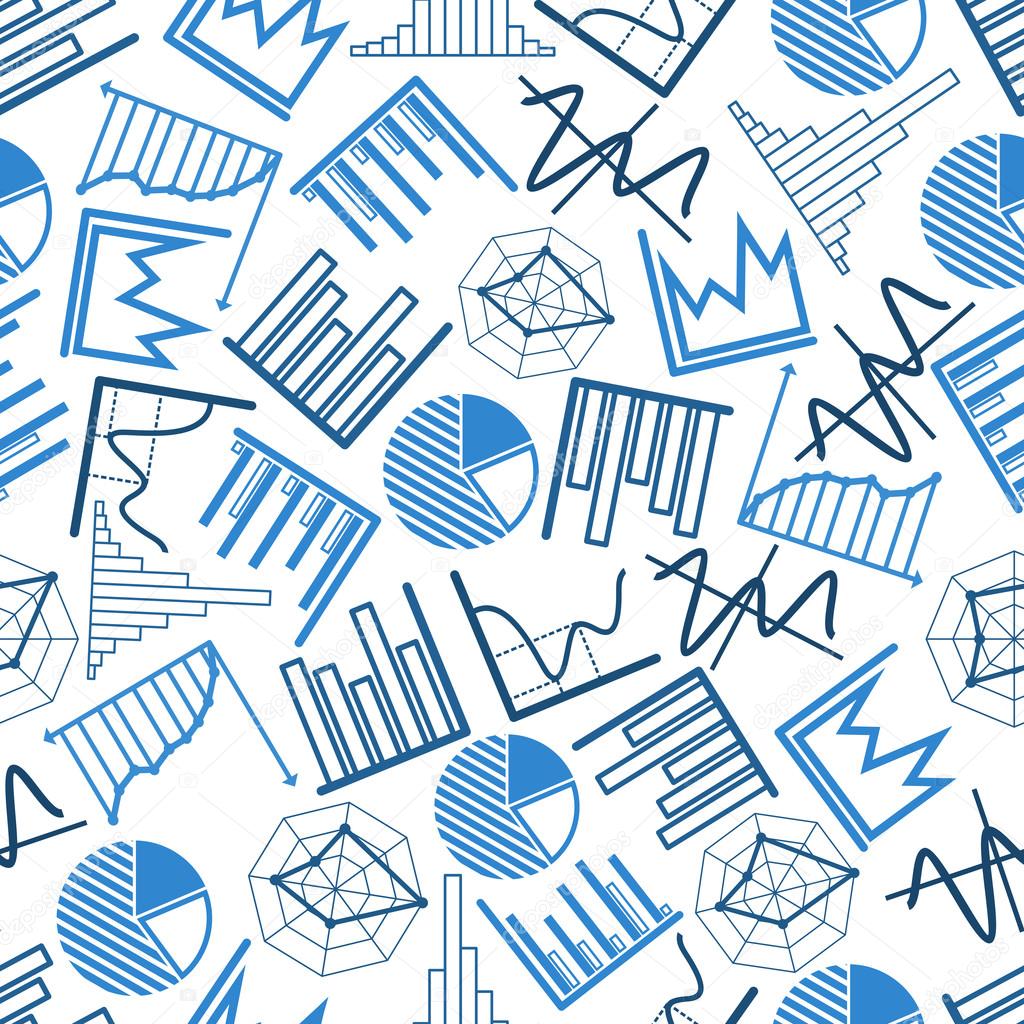 Seamless business charts, financial graphs pattern Stock Vector Image by ©Seamartini #108985824