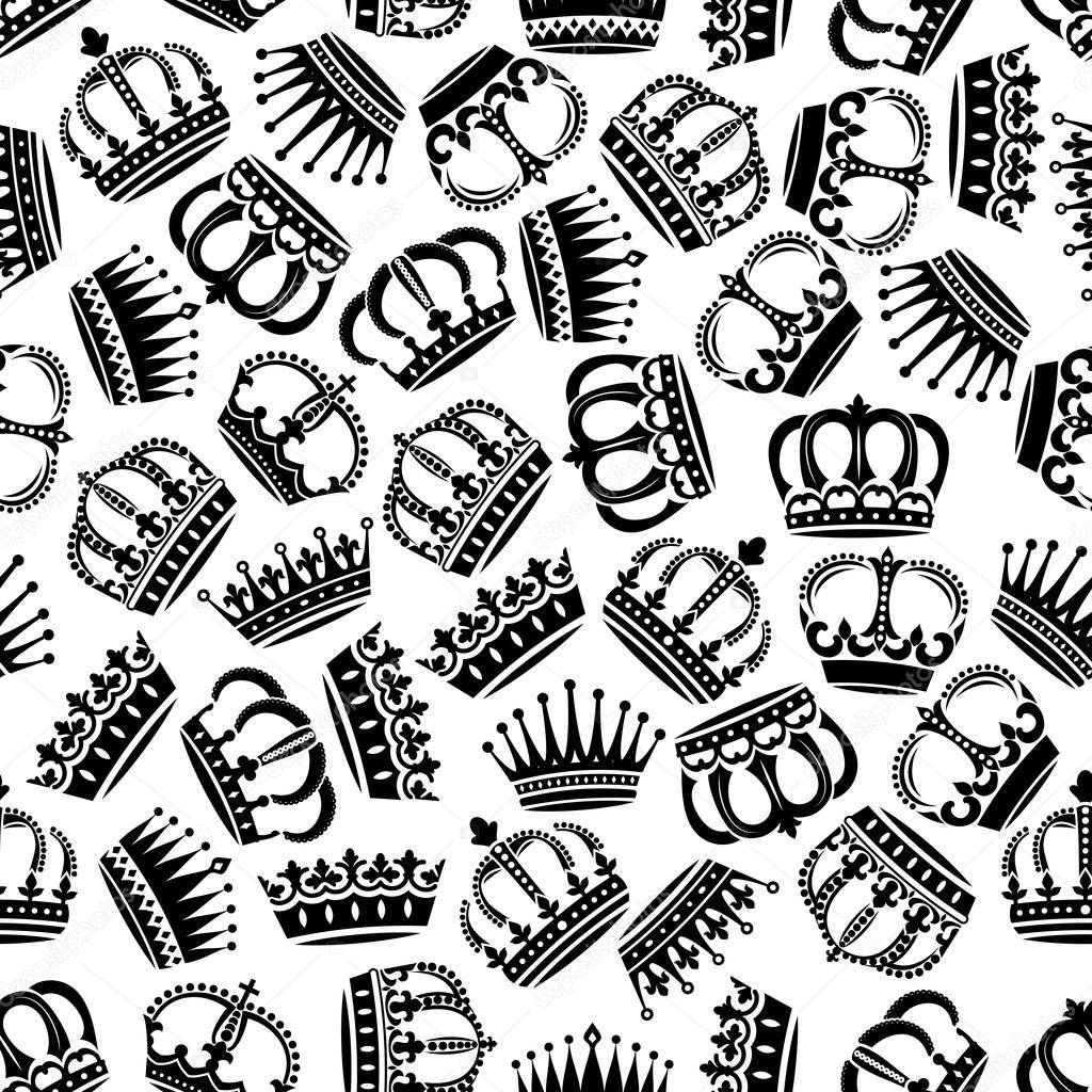 Seamless victorian royal crowns pattern background Stock Vector Image ...