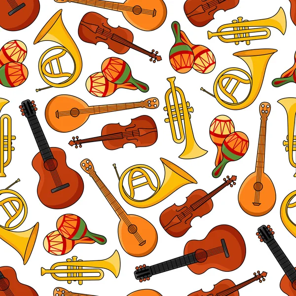 Musical Instruments Seamless Pattern Background Stock Vector Image by ...