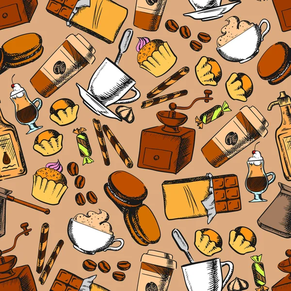 Desserts Seamless Background Vector Art Stock Images Depositphotos