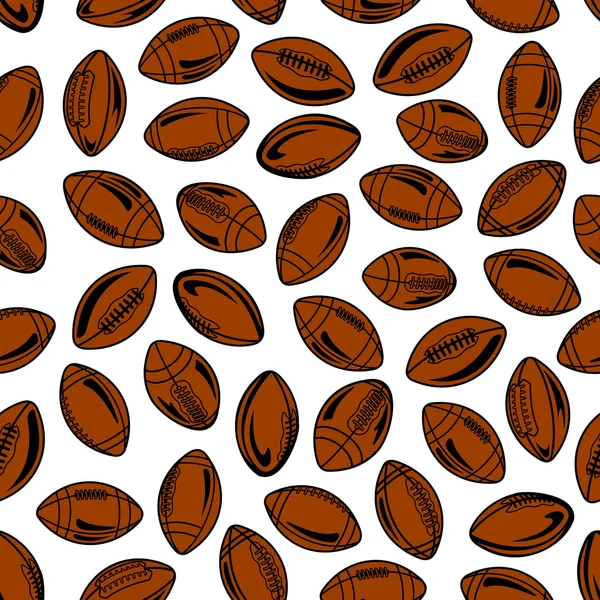 American football or rugby balls seamless pattern — Stock Vector ...