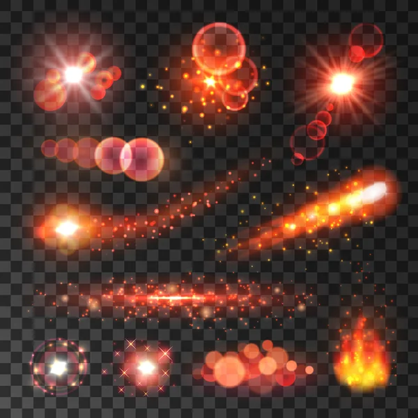 Shooting star or comet with light effects, flares Stock Vector Image by ...