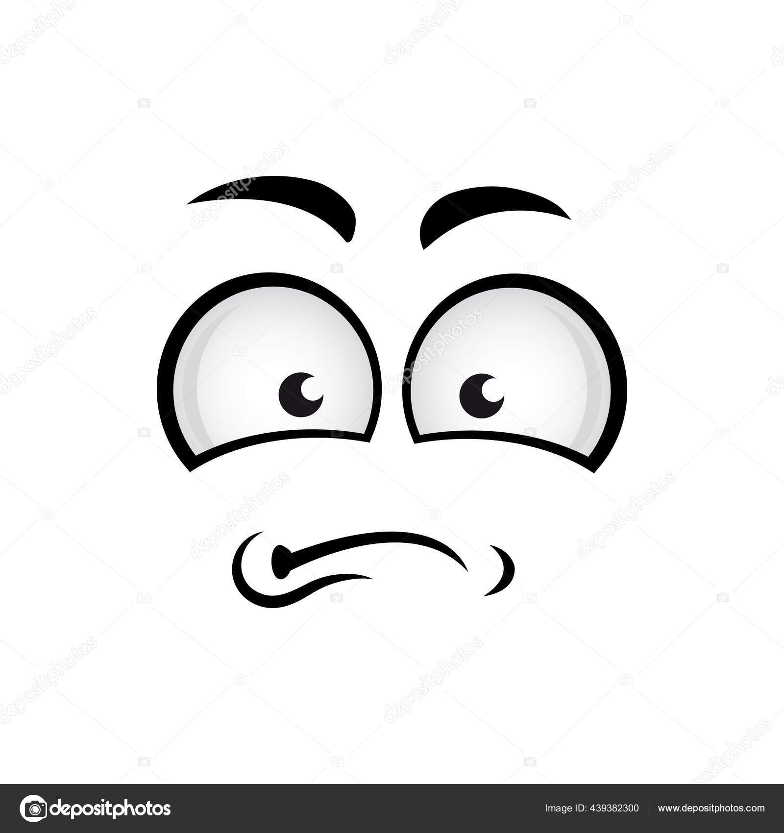Dissatisfied Emoji Symbol Isolated Unhappy Face Vector Disgruntled ...