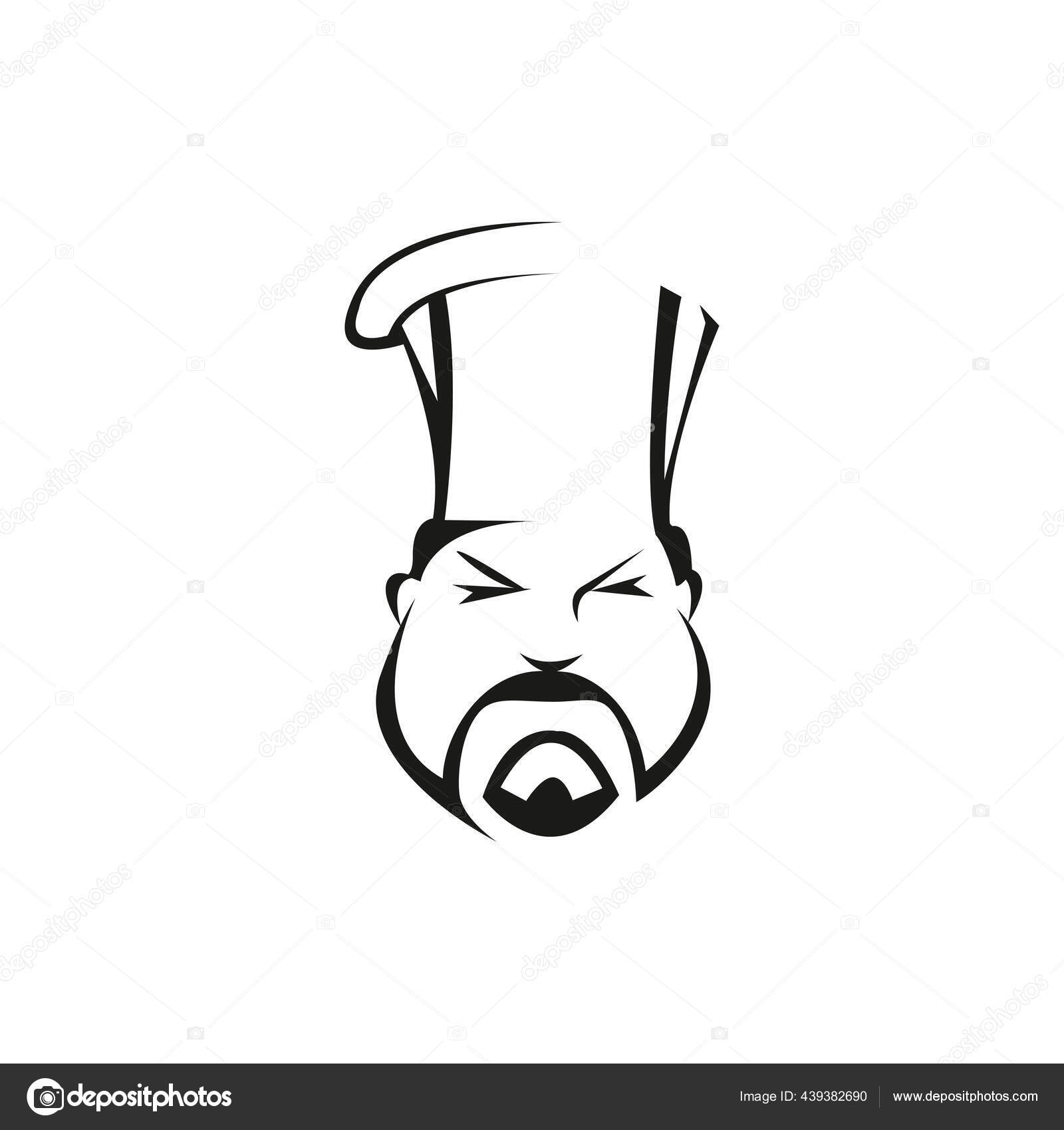 Asian Chef Cook Outline Illustration Traditional Cuisine Contour ...