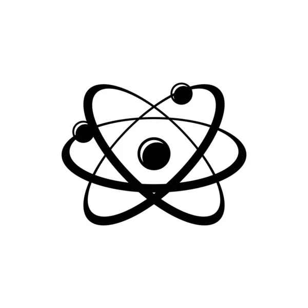 Atomic Energy Symbol Black Vector Icon Chemical Reaction Sign Electrons ...