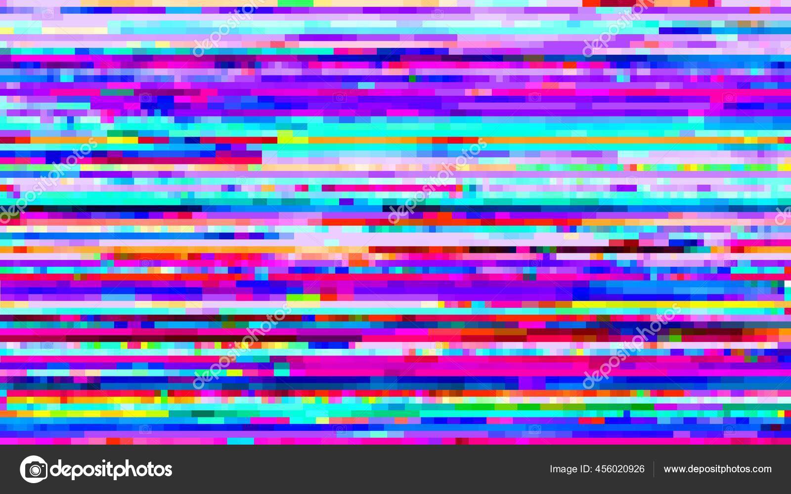Abstract Background Glitch Effect Vector Distorted Glitch Effect Signal ...