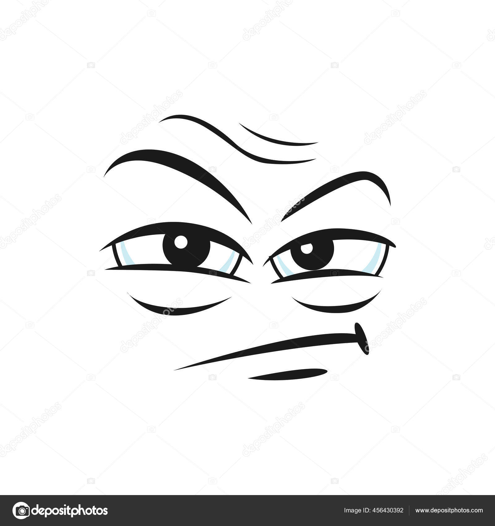 Doubtful Smiley Disbelief Mistrusted Emoji Facial Expression Isolated ...